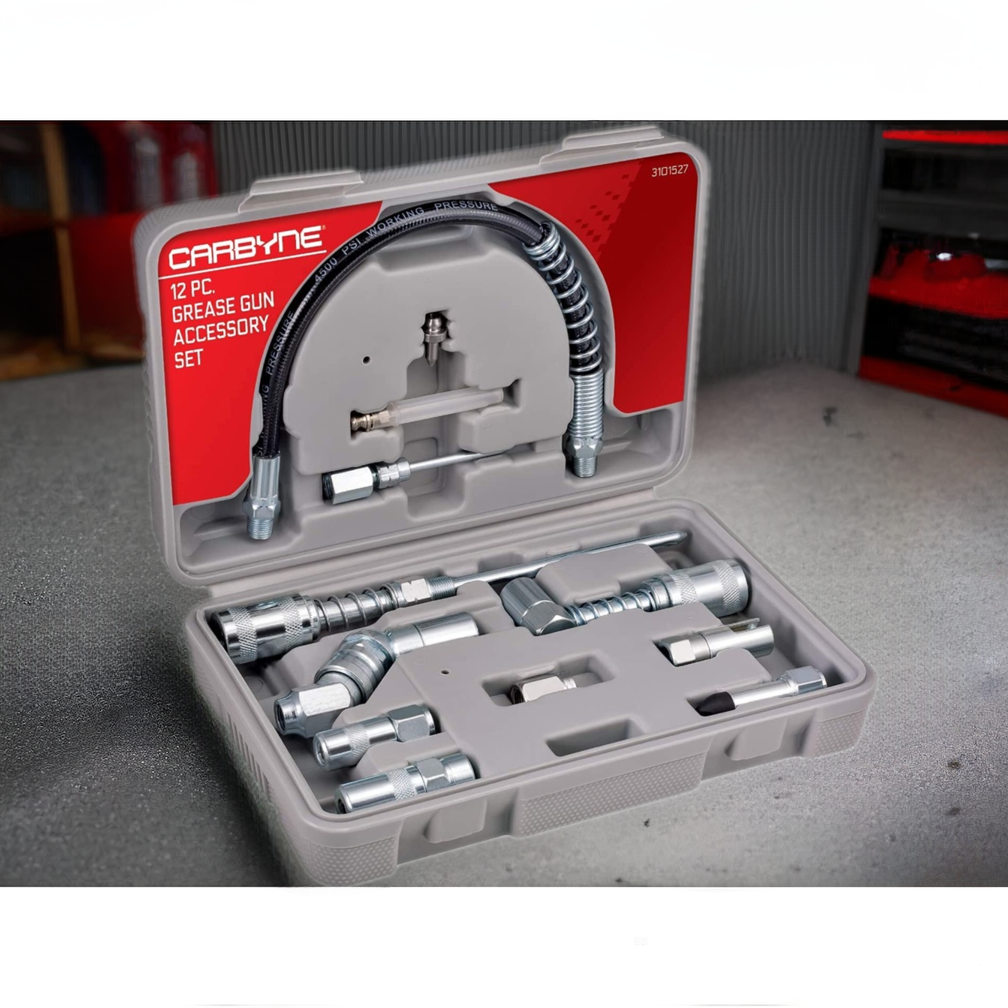 CARBYNE Grease Gun Accessory Set - 12 Piece | All-in-One Set Includes ...